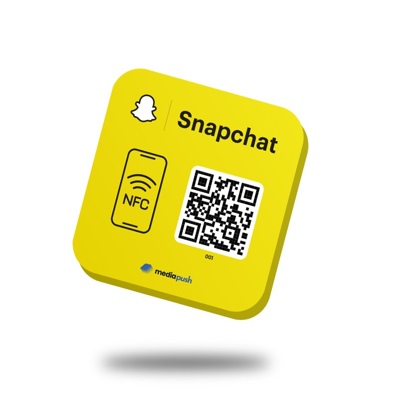 Plaque NFC Snapchat - Media Push