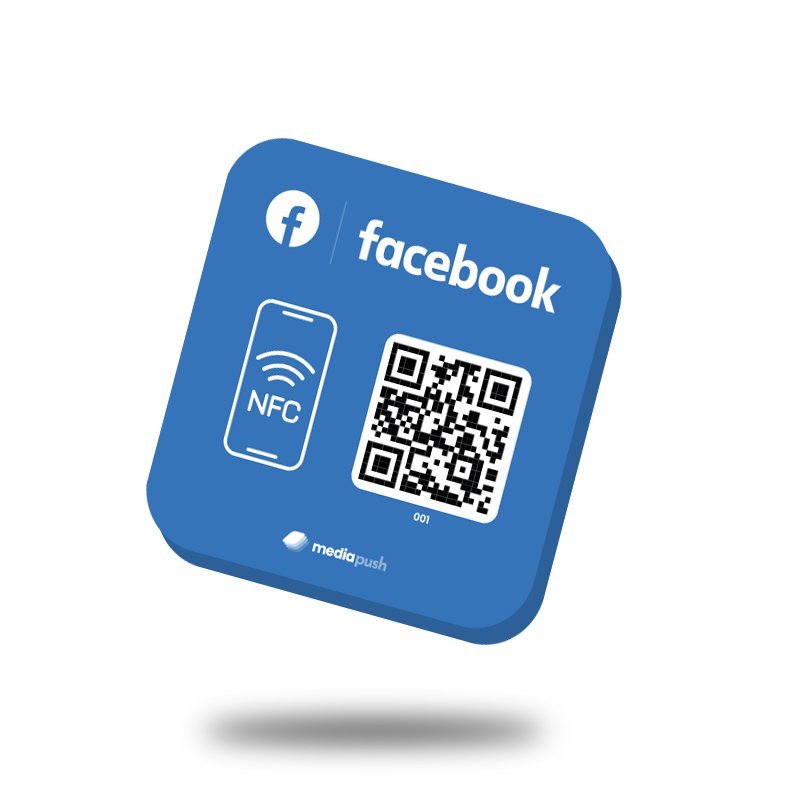 Plaque NFC Facebook - Media Push