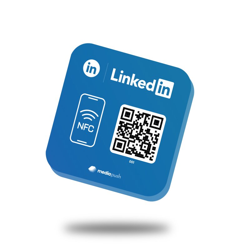 Plaque NFC Linkedin - Media Push